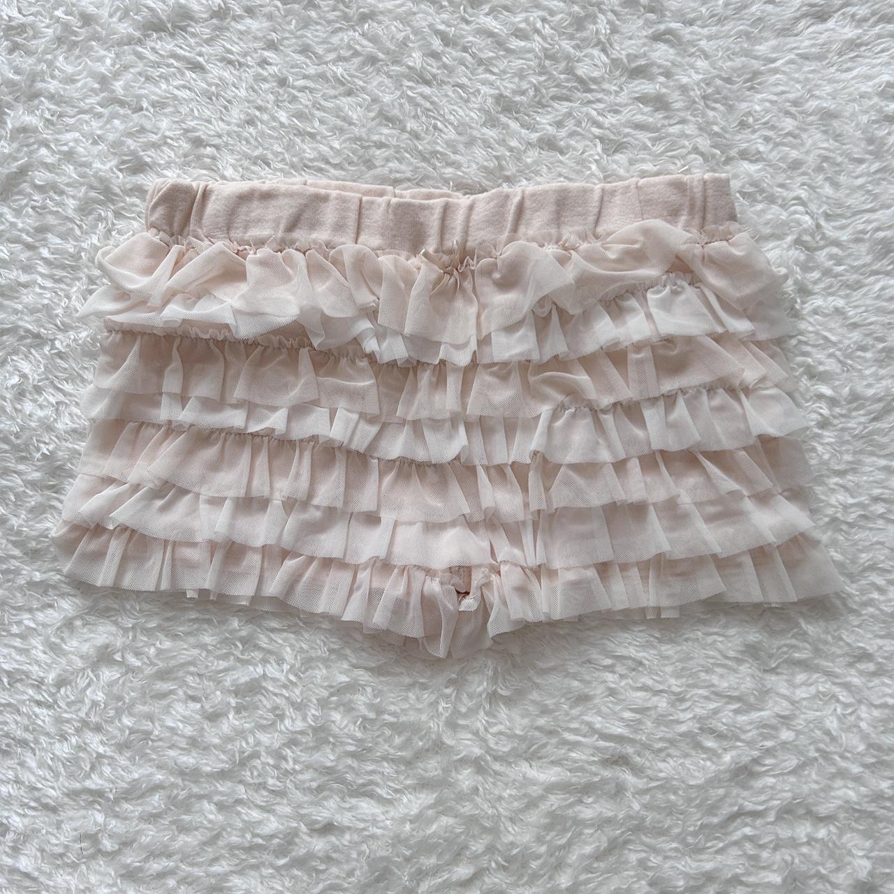 low rise frilly layered bloomers with bow instant... - Depop