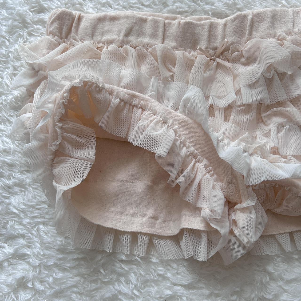low rise frilly layered bloomers with bow instant... - Depop