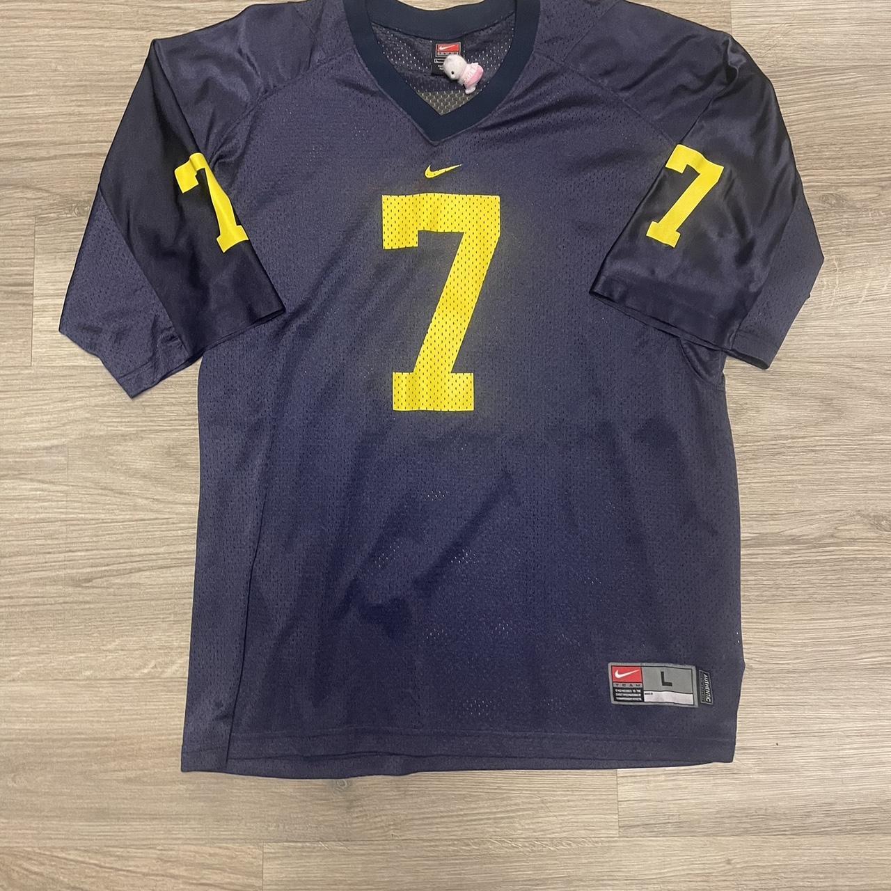 Vintage Y2K Michigan Wolverines Number 7 unnamed... - Depop