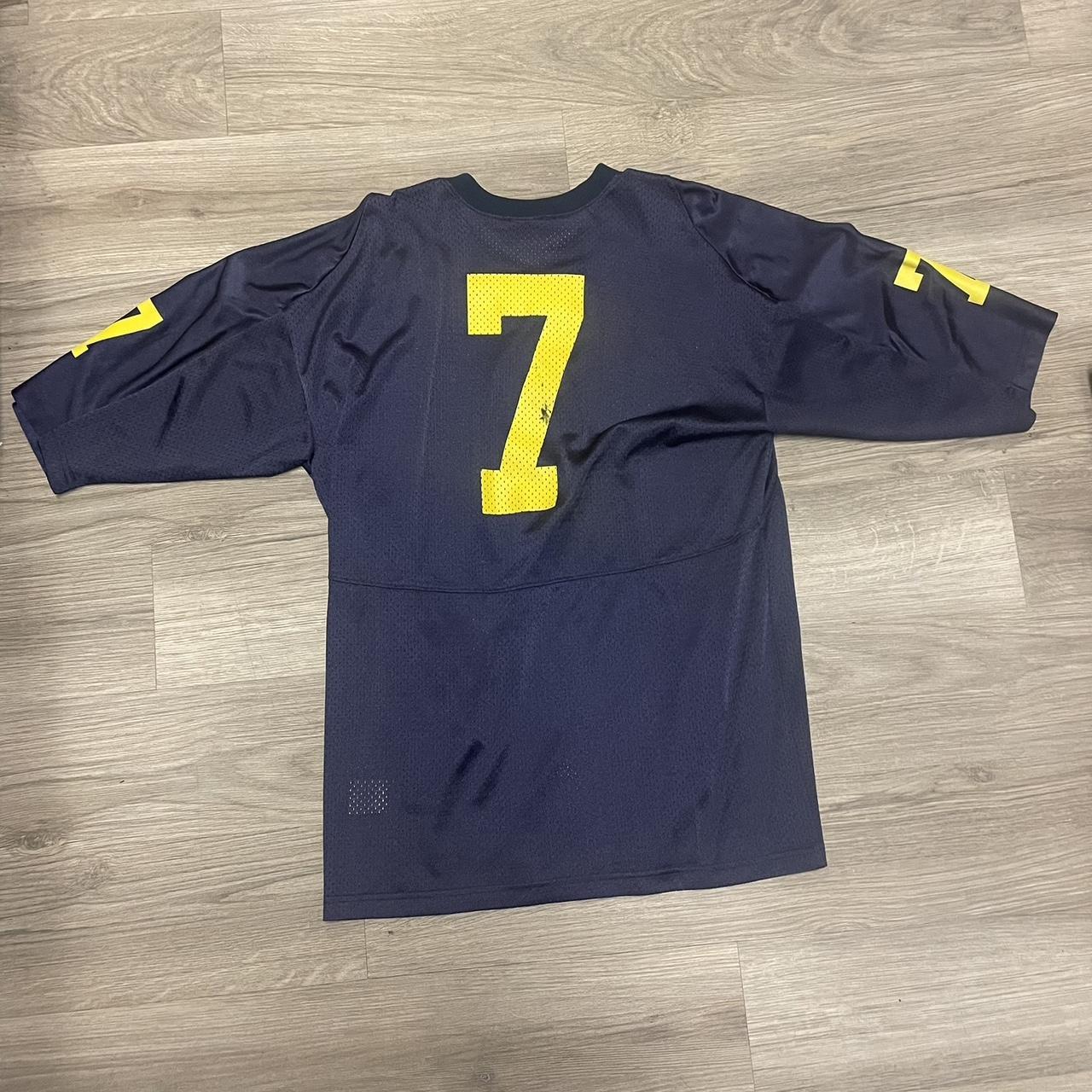 Vintage Y2K Michigan Wolverines Number 7 unnamed... - Depop