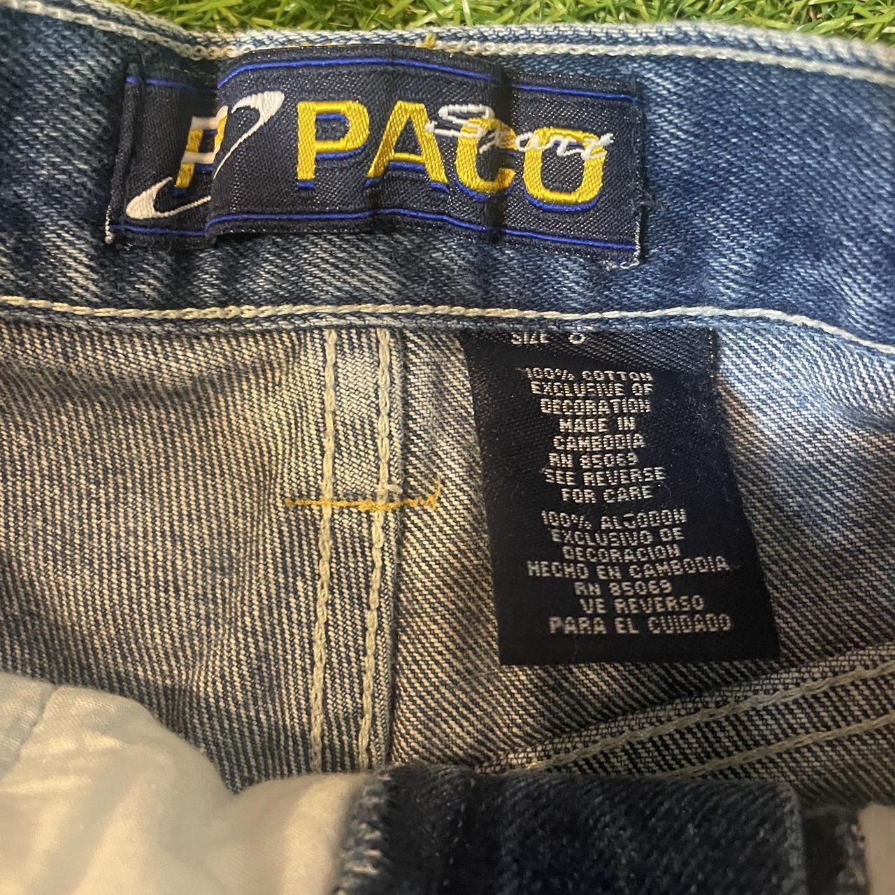 90s baggy paco jean shorts - zipper missing on... - Depop