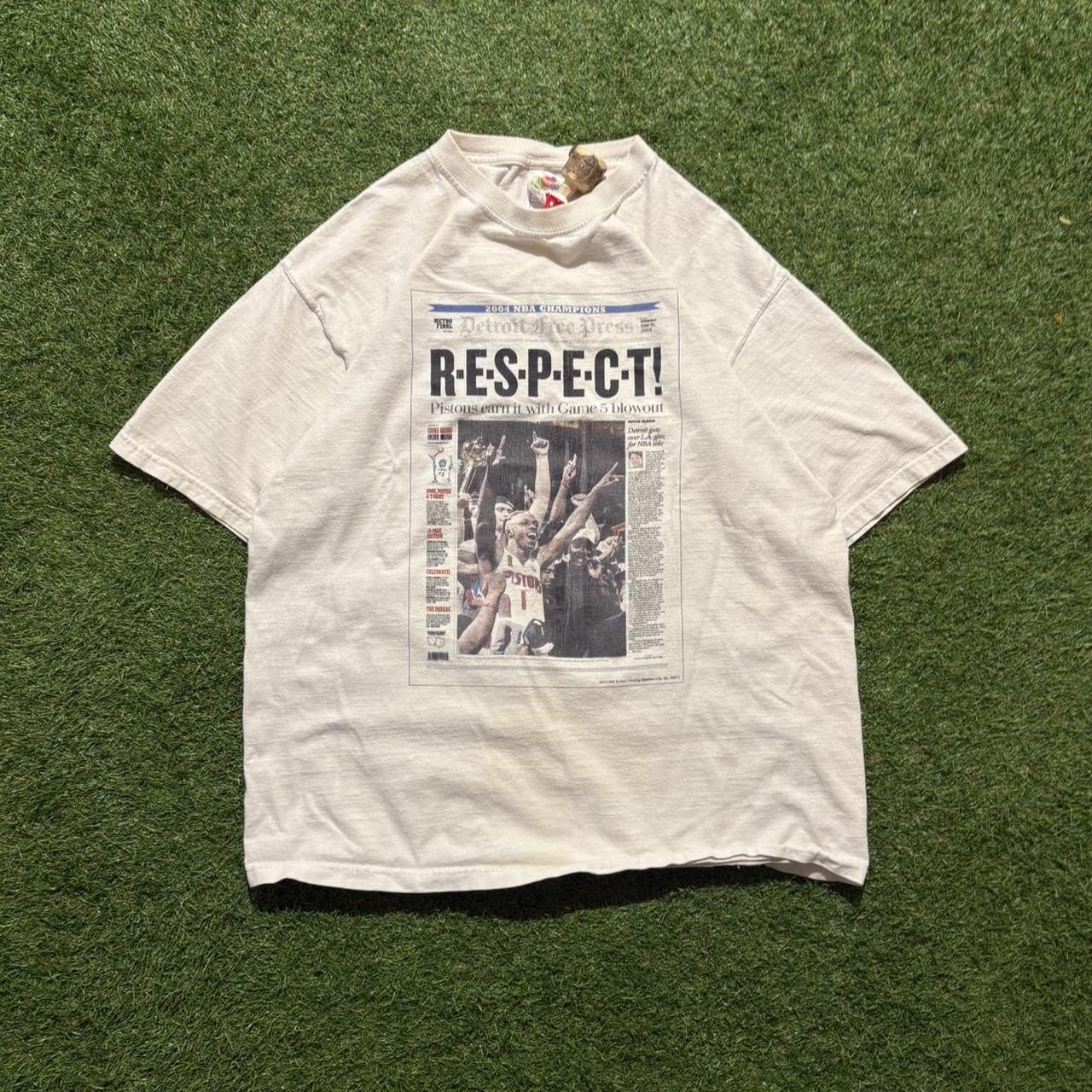 2003 Detroit Pistons Champions Newspaper Graphic... | Depop