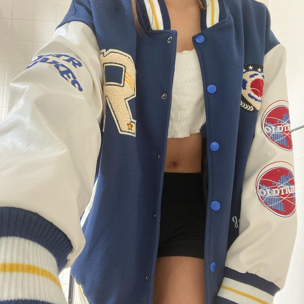Varsity jacket with extremely cute details all over... - Depop