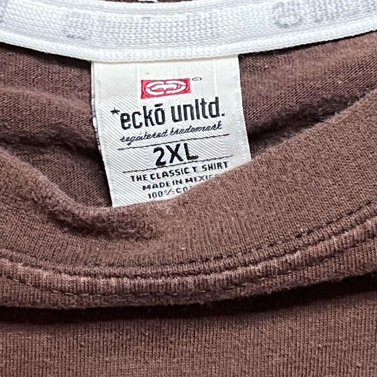 Y2K Men's Baggy Hip-Hop Ecko Unltd Tee Skater Punk... - Depop