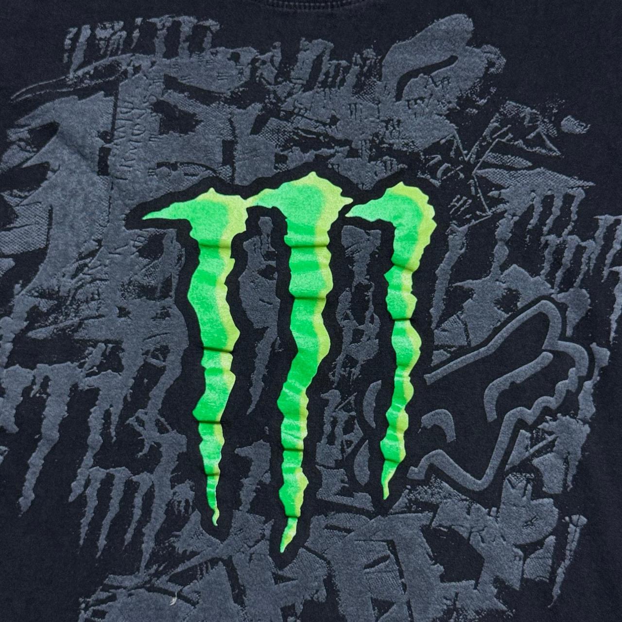 Vintage Y2K Monster Energy Drink Tee - Grunge Emo... - Depop