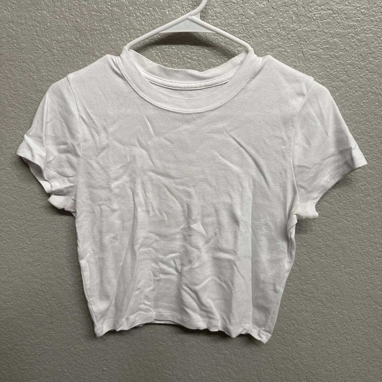 Hollister white baby tee - Depop