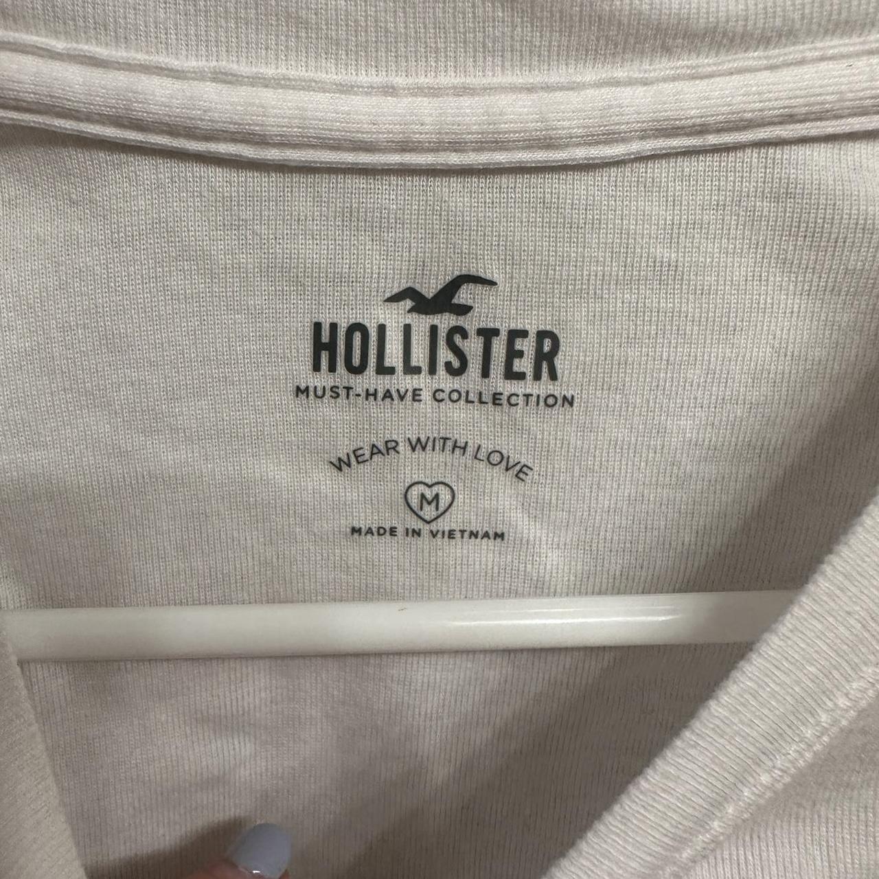 Hollister white baby tee - Depop