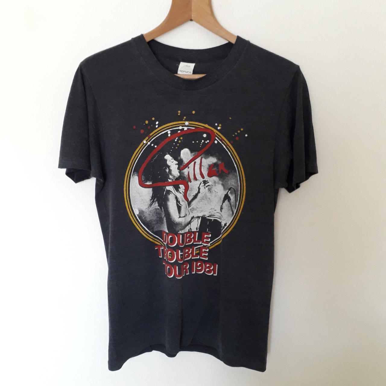 Vintage Gillan double trouble band tour t shirt... - Depop