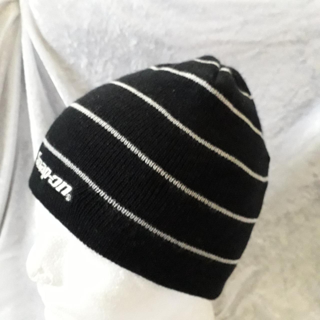 Snap on tools beanie good condition black / white - Depop