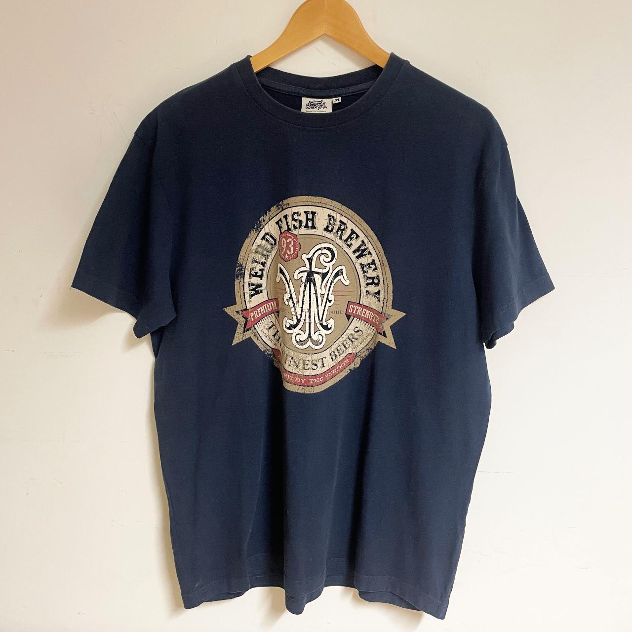 VTG Weird Fish Brewery Graphic T-Shirt Size M... - Depop