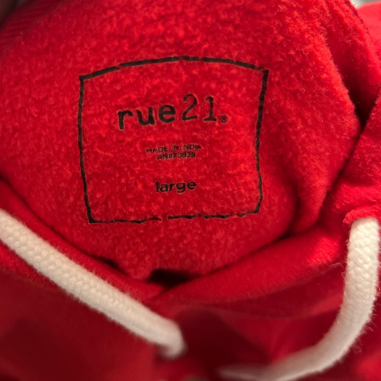 Red rue 21 hoodie, mens size large Great... - Depop