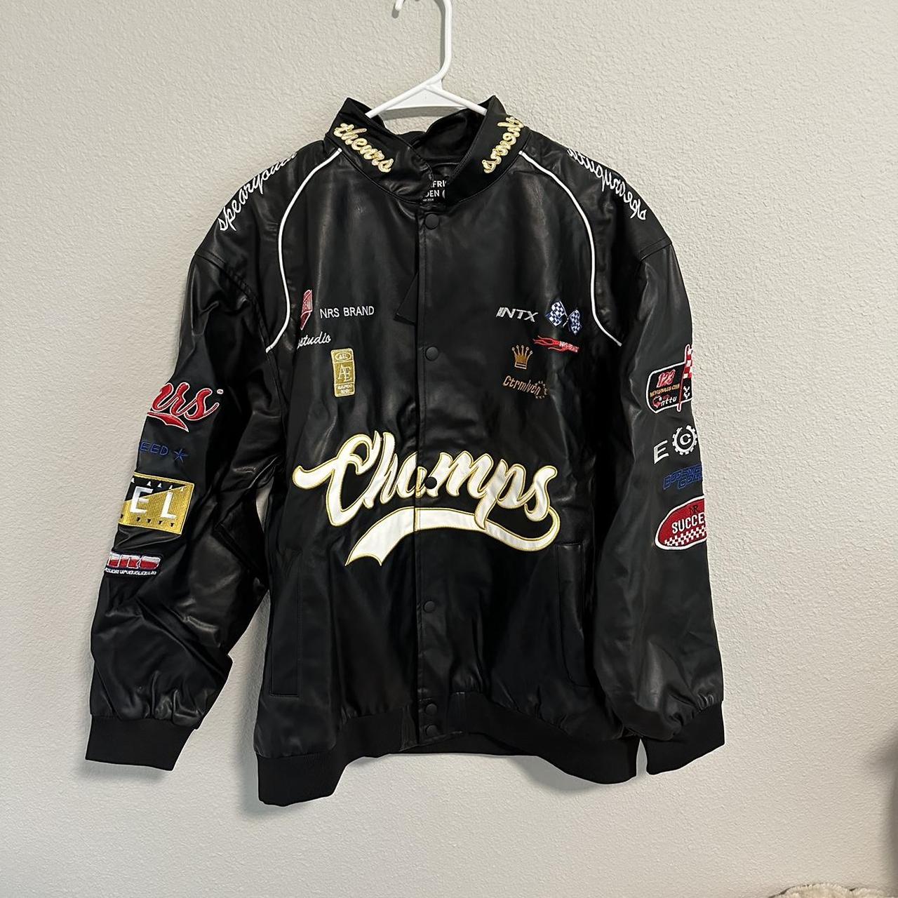 leather racing jacket -aelfric eden, brand new w/... - Depop