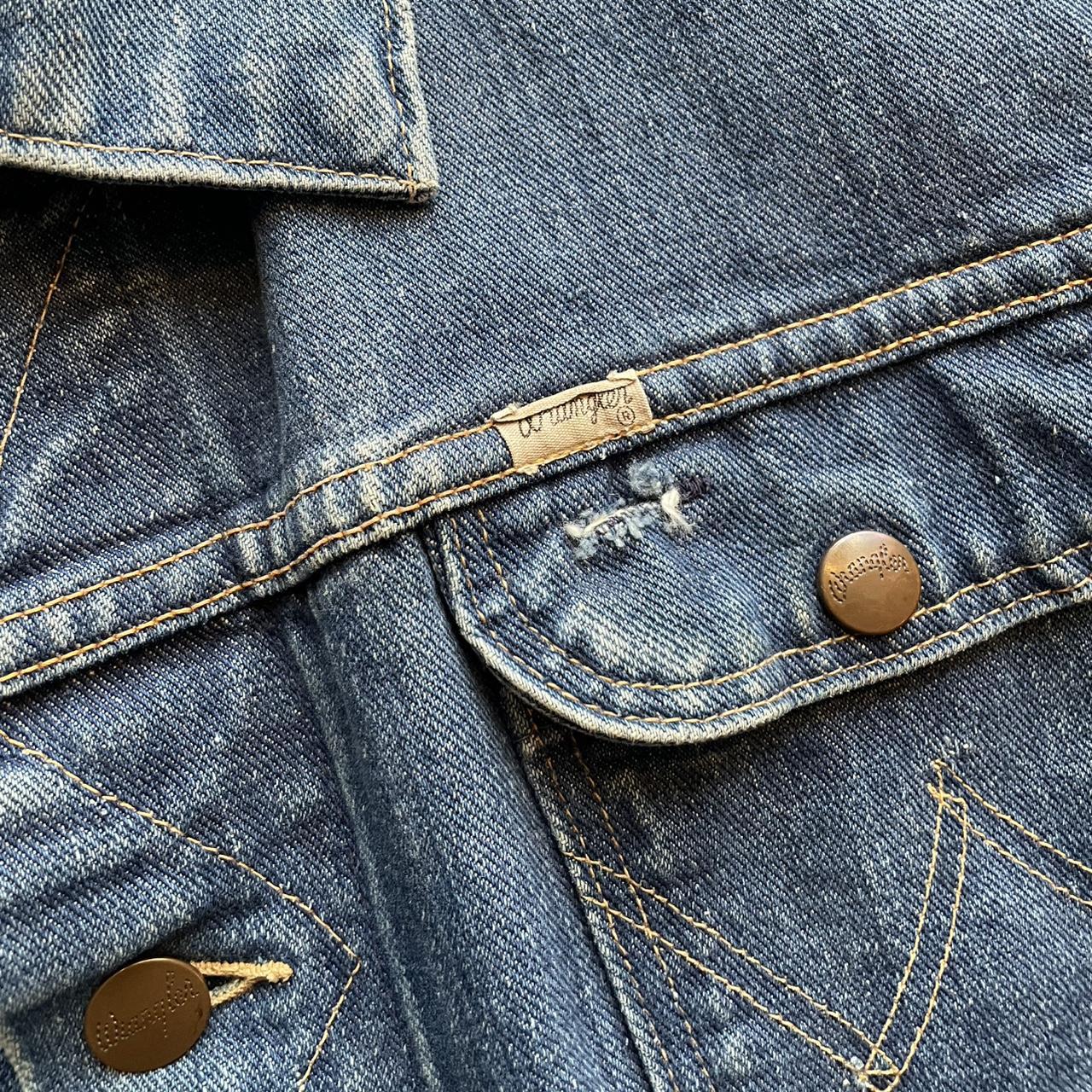 VTG 60s Wrangler Selvedge Denim Jacket Pit to Pit -... - Depop
