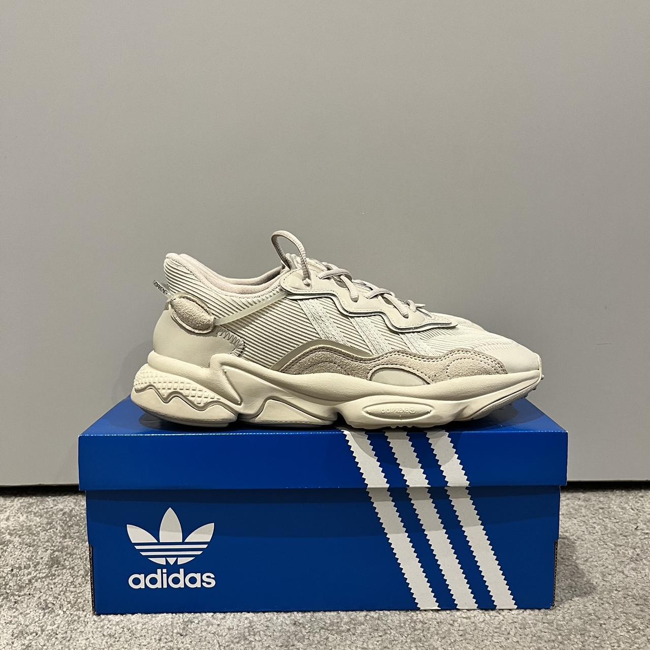 Adidas Women's Cream and Tan Trainers | Depop