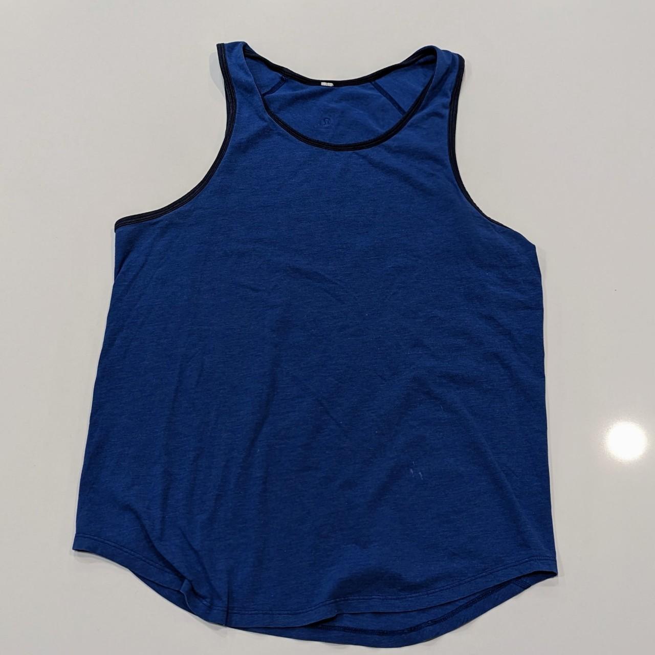 Blue Lululemon Tank top Cut Tag Size... - Depop