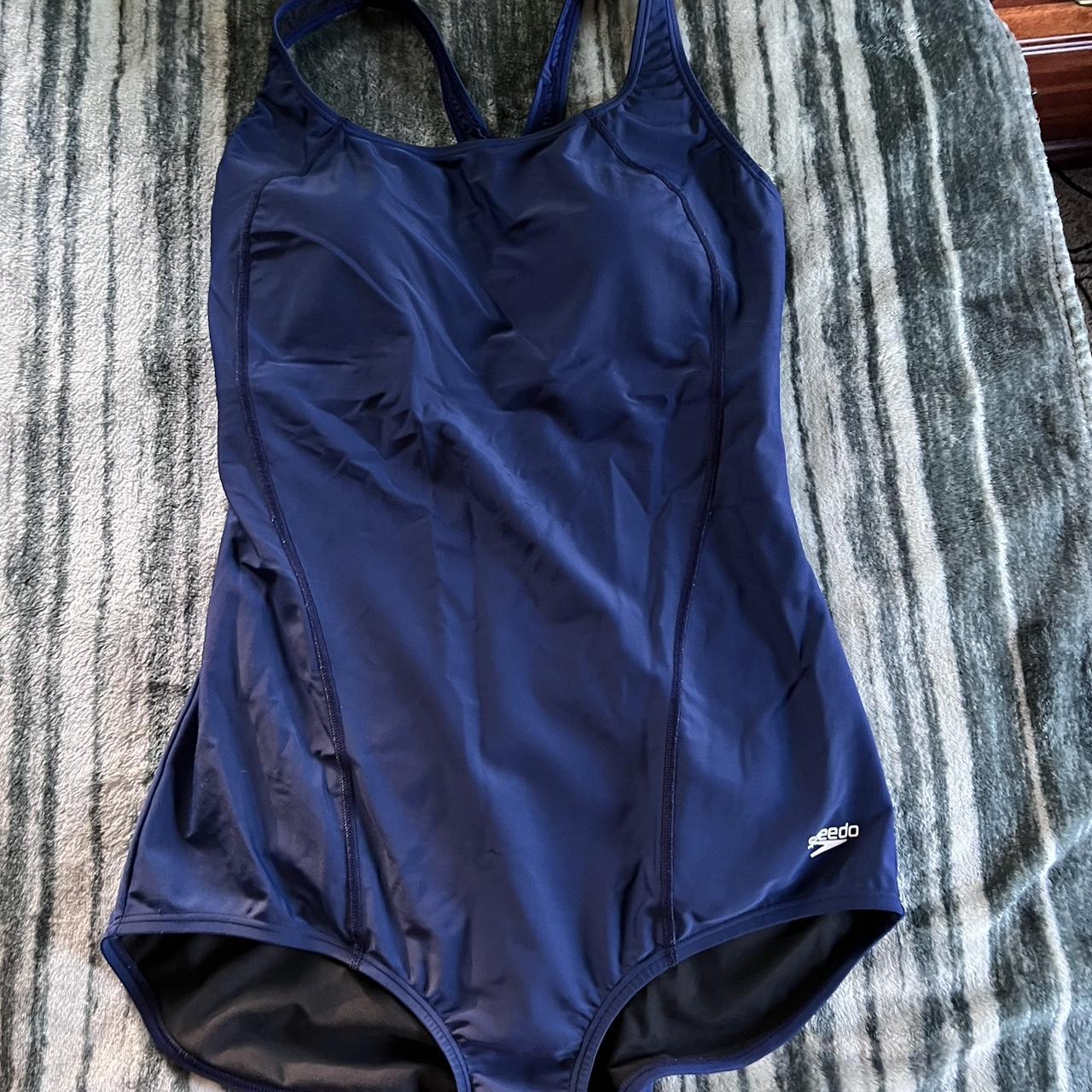 description: Navy blue Speedo one piece swim... - Depop