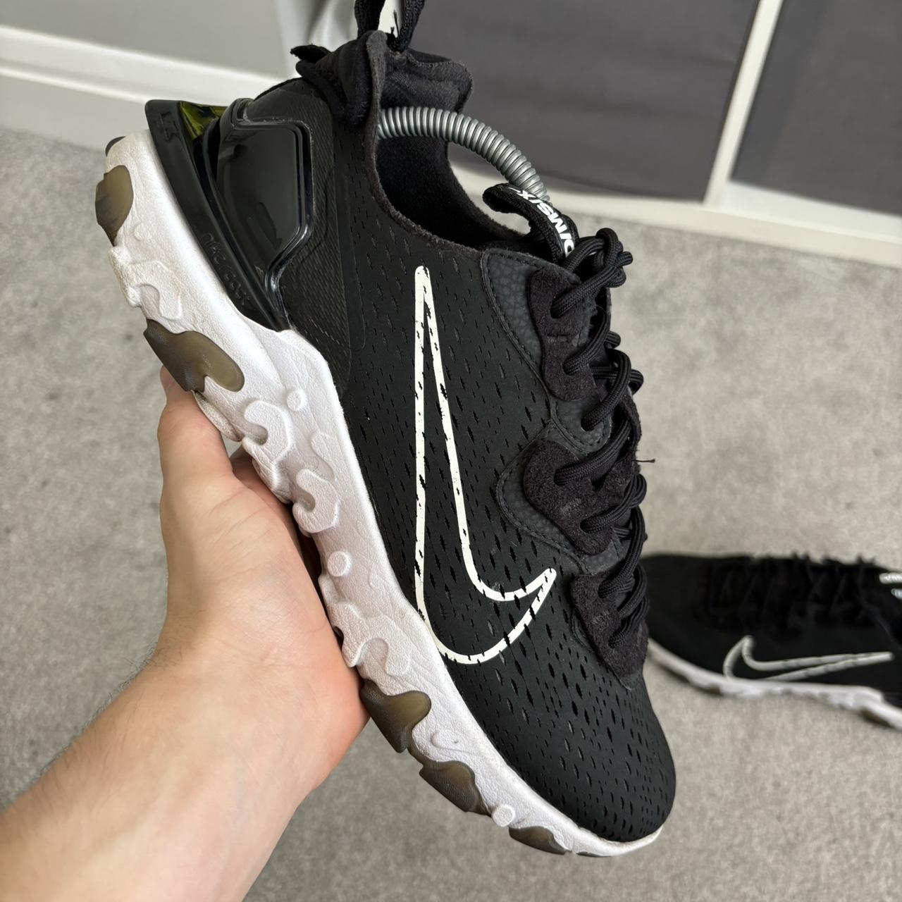 Nike react vision black white UK 8 9/10 condition... - Depop