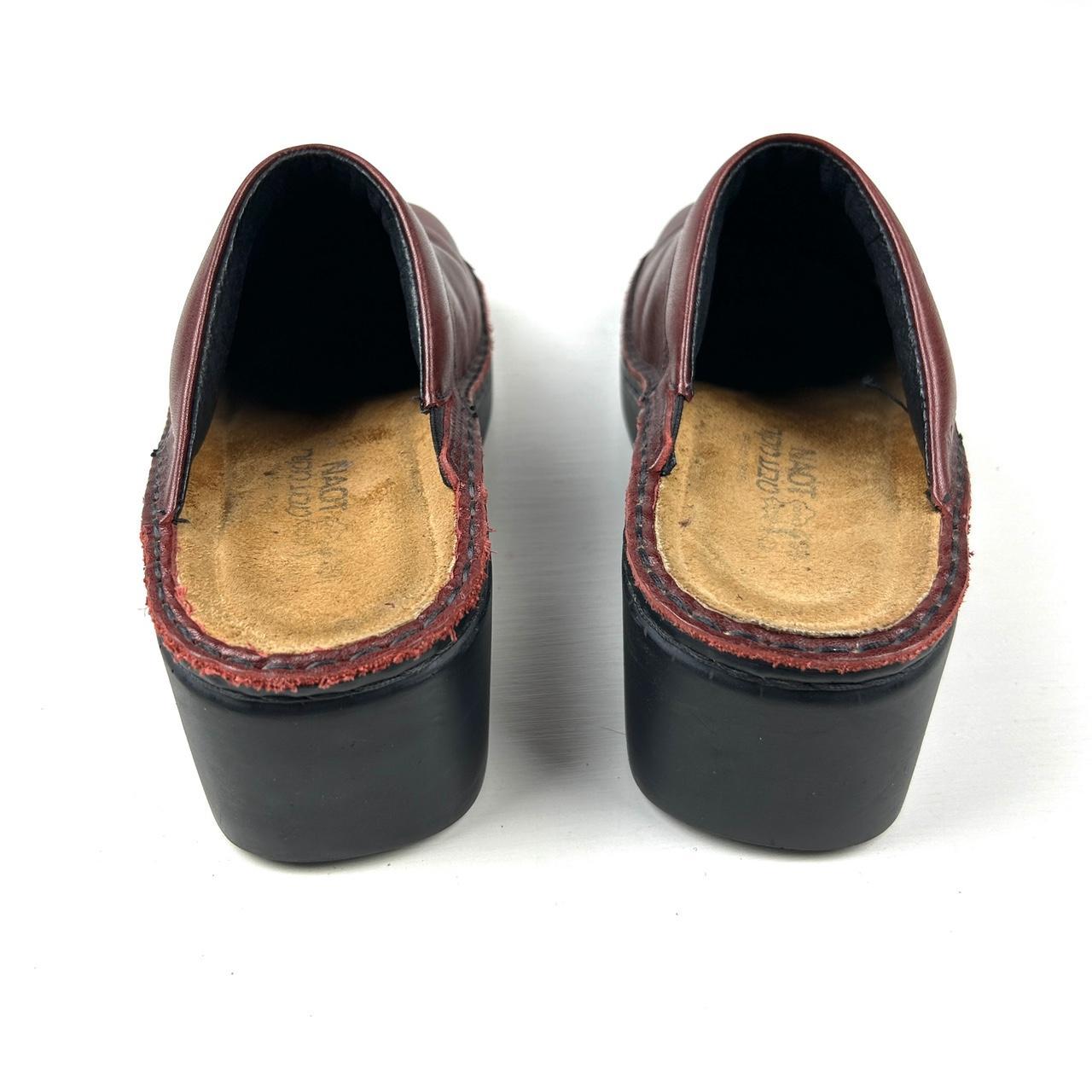 NAOT red Leather mule slip on shoes Comfort... - Depop