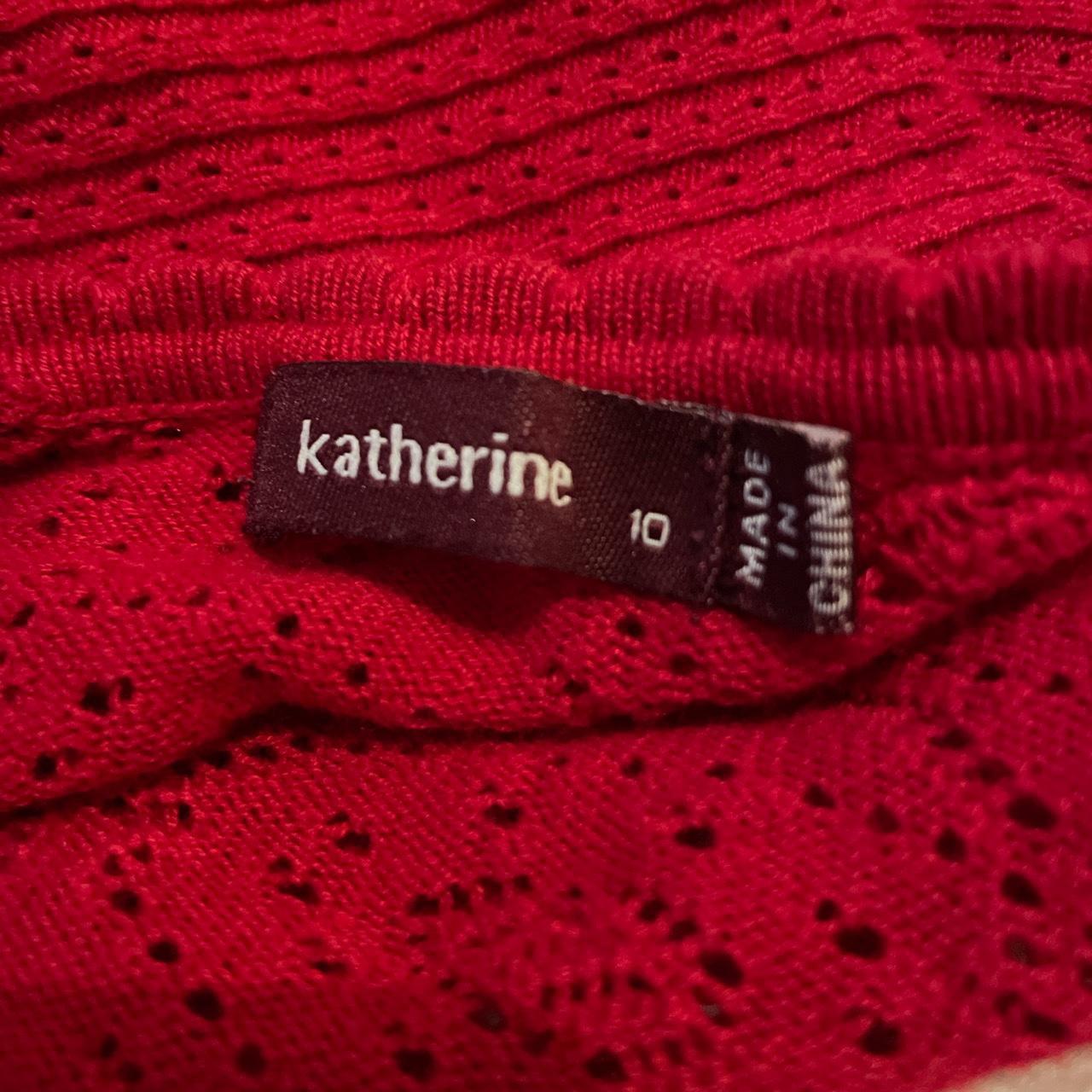 Little red pointelle fitted cardigan - Brand:... - Depop