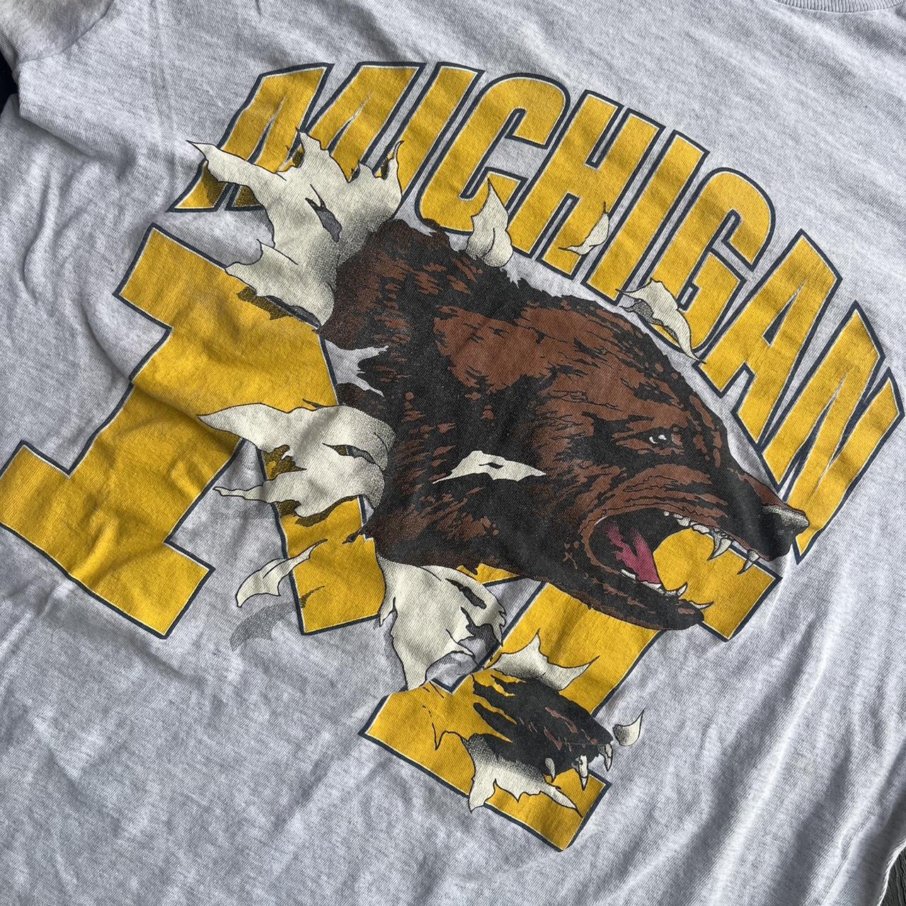 Vintage University of Michigan Wolverines T-shirt -... - Depop