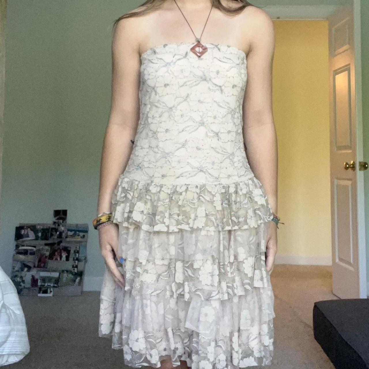 adorable whimsy goth fairy core frilly floral... - Depop