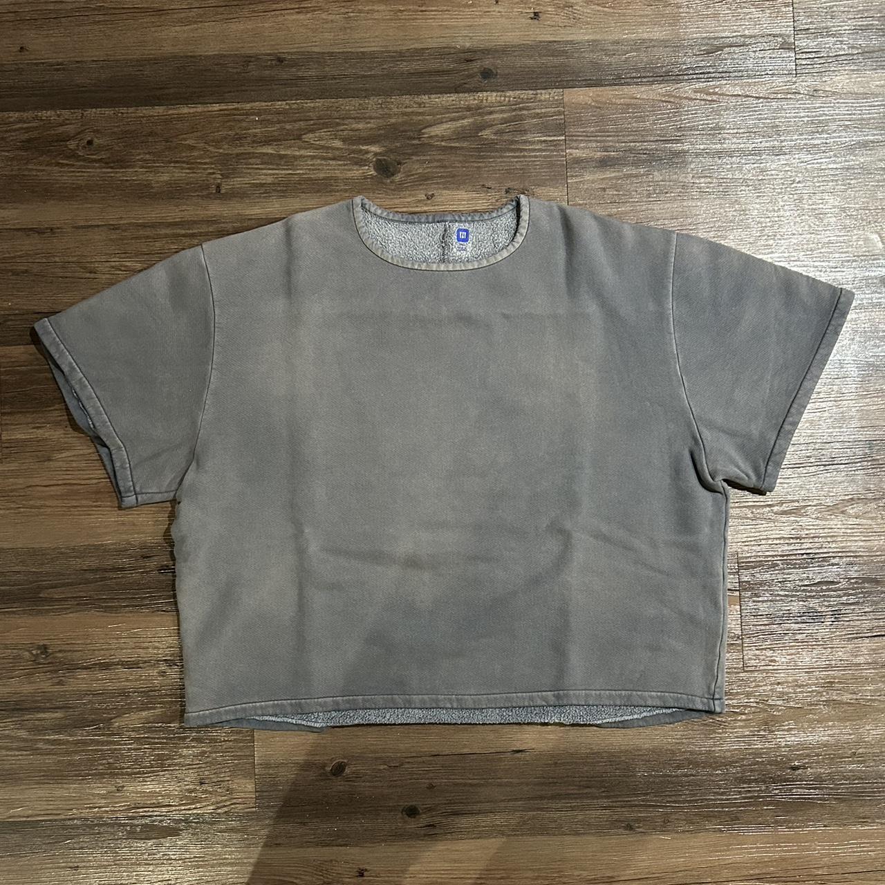 Yeezy Gap Stone Grey Yoke Tee extremely oversized -... - Depop
