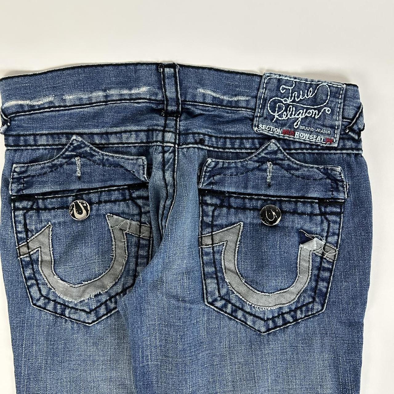 Vintage Rare 2000’s baggy flare True religions... - Depop