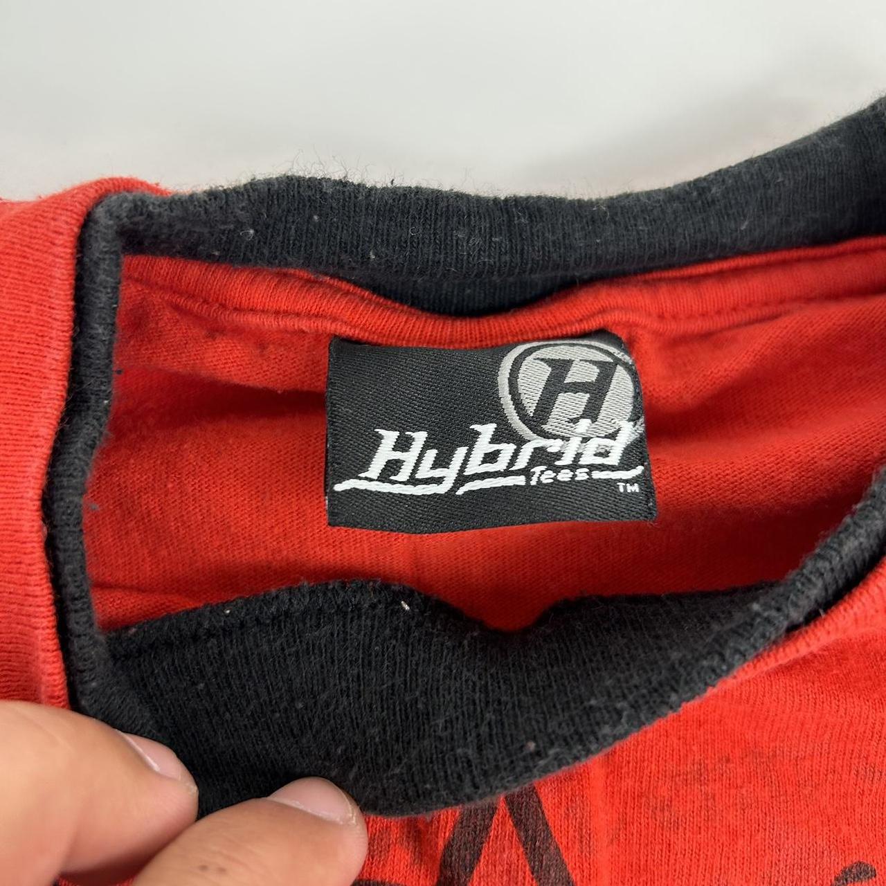 Hybrid Apparel Women's Black and Red Shirt | Depop