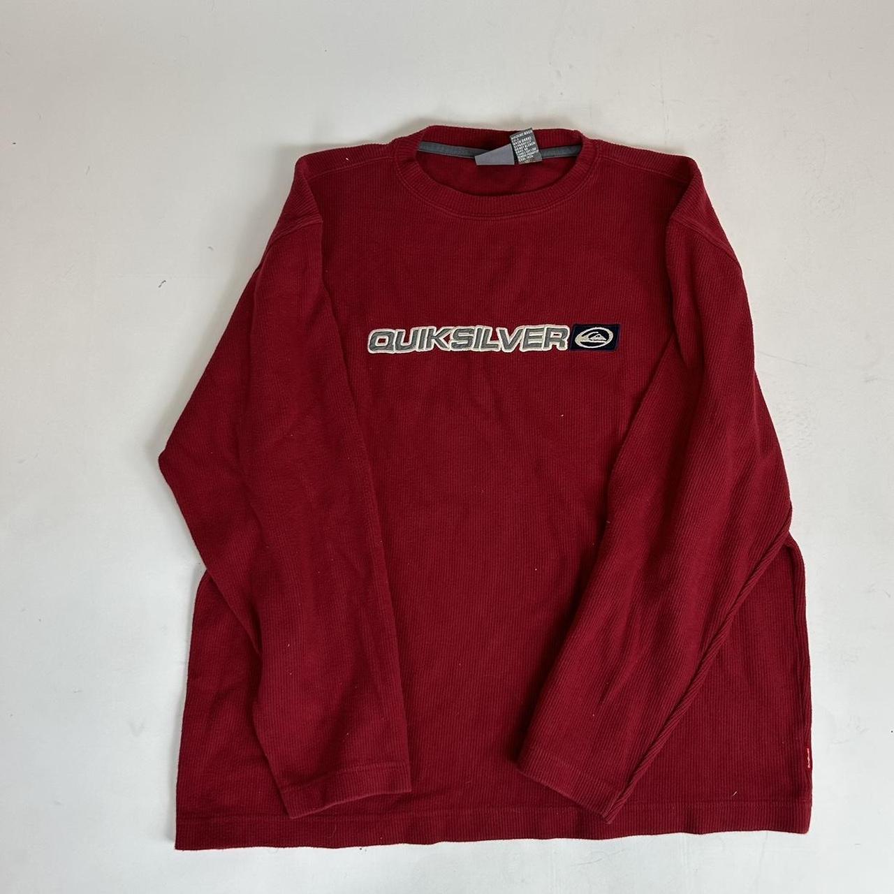 Y2k quicksilver sweater Men’s large Red color... - Depop