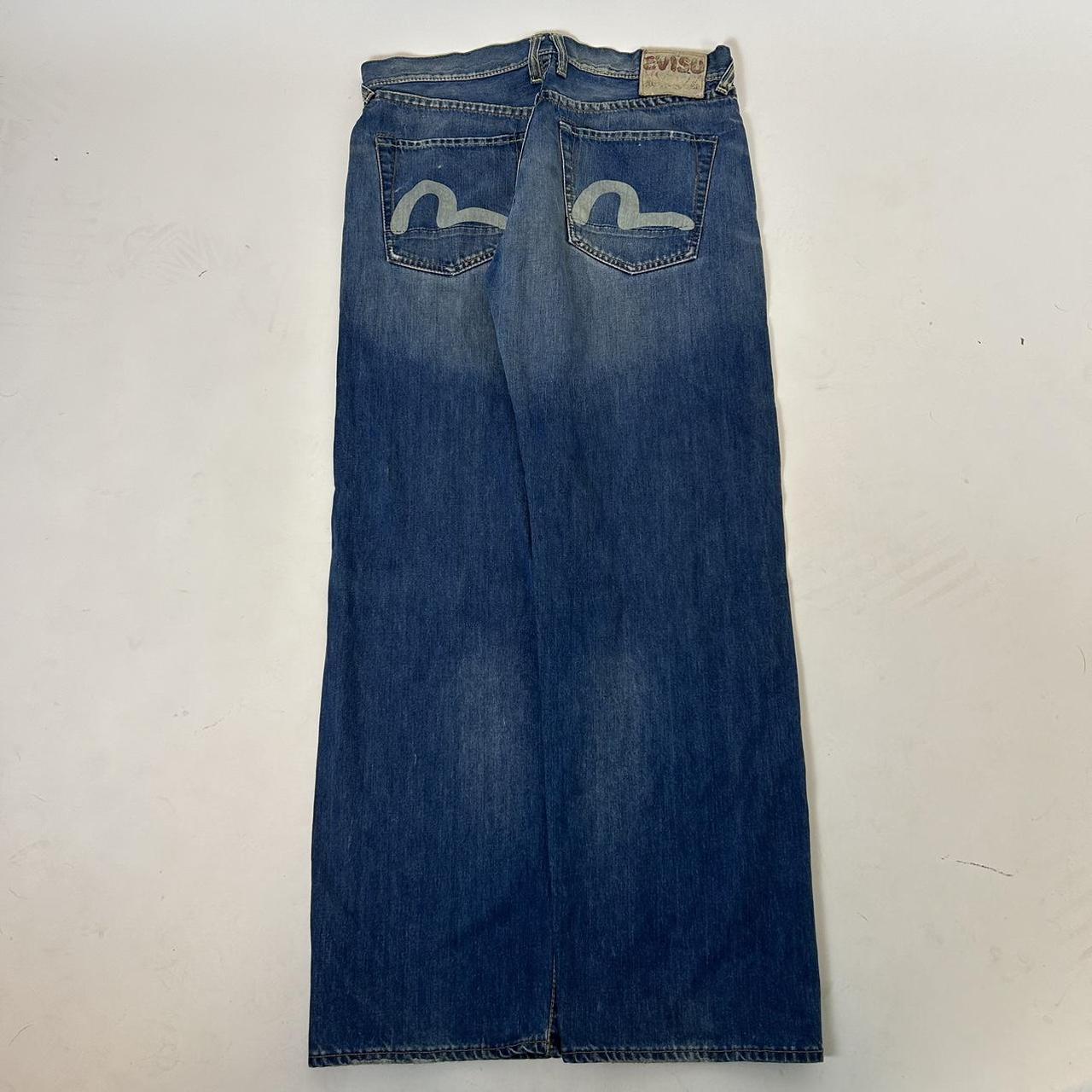 Vintage baggy Evisu jeans Baggy fit Authentic... - Depop