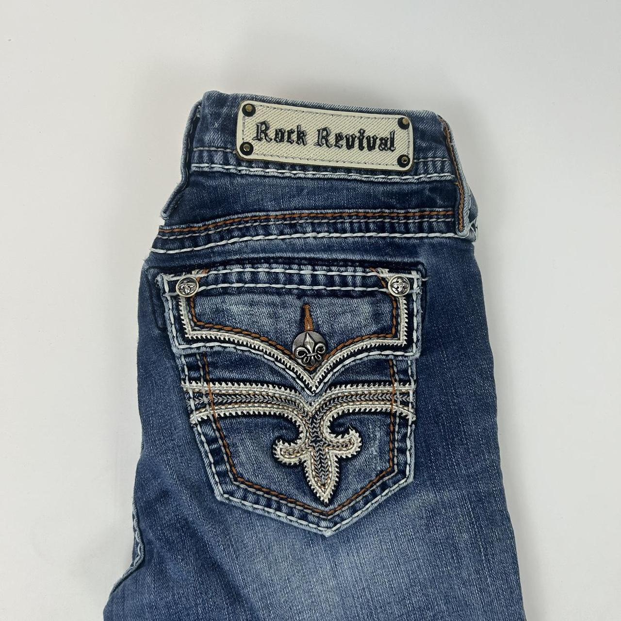 Y2k Rock Revival low rise flare jeans Rock revival... - Depop