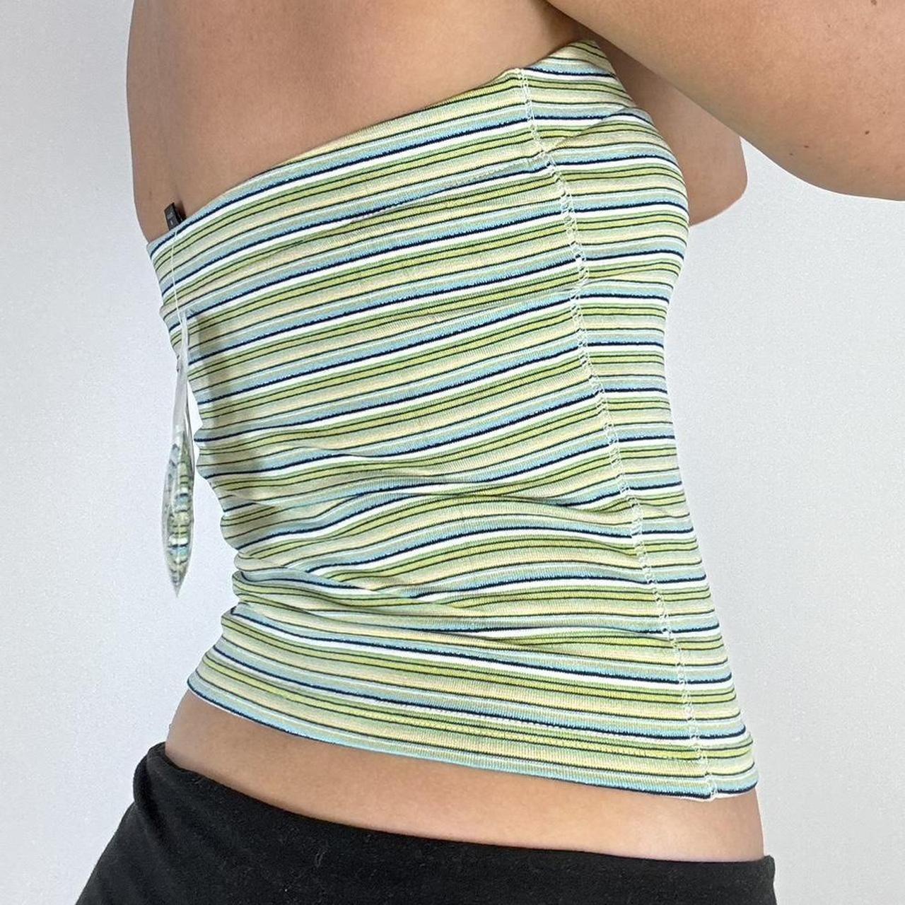 Y2k vintage tube top Stripe design Tube top Size... - Depop