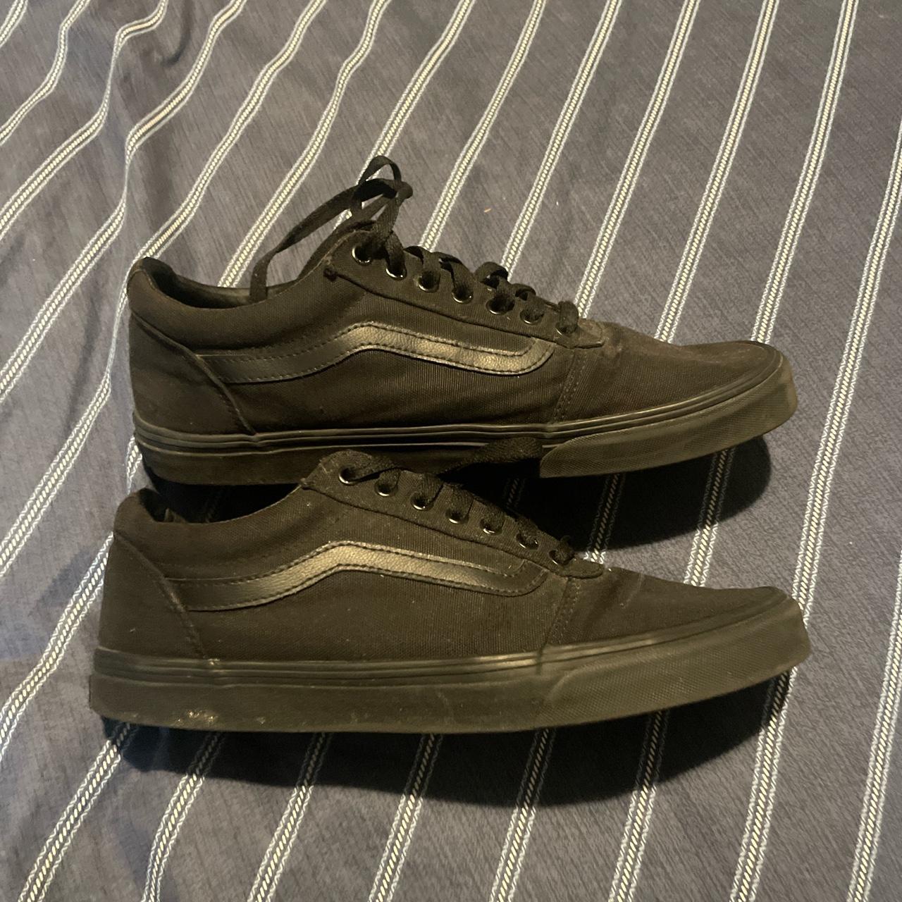 All Black Old Skool Vans #vans #skate - Depop