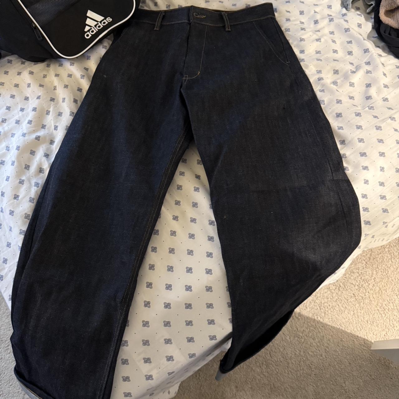 The Hidden Rivet Grounded Indigo Selvedge denim... | Depop