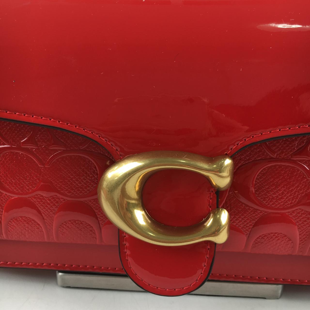 COACH Tabby red patent leather shoulder... - Depop