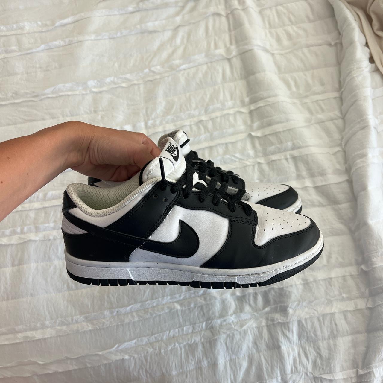 worn nike panda dunks no box size w7.5 message me... - Depop