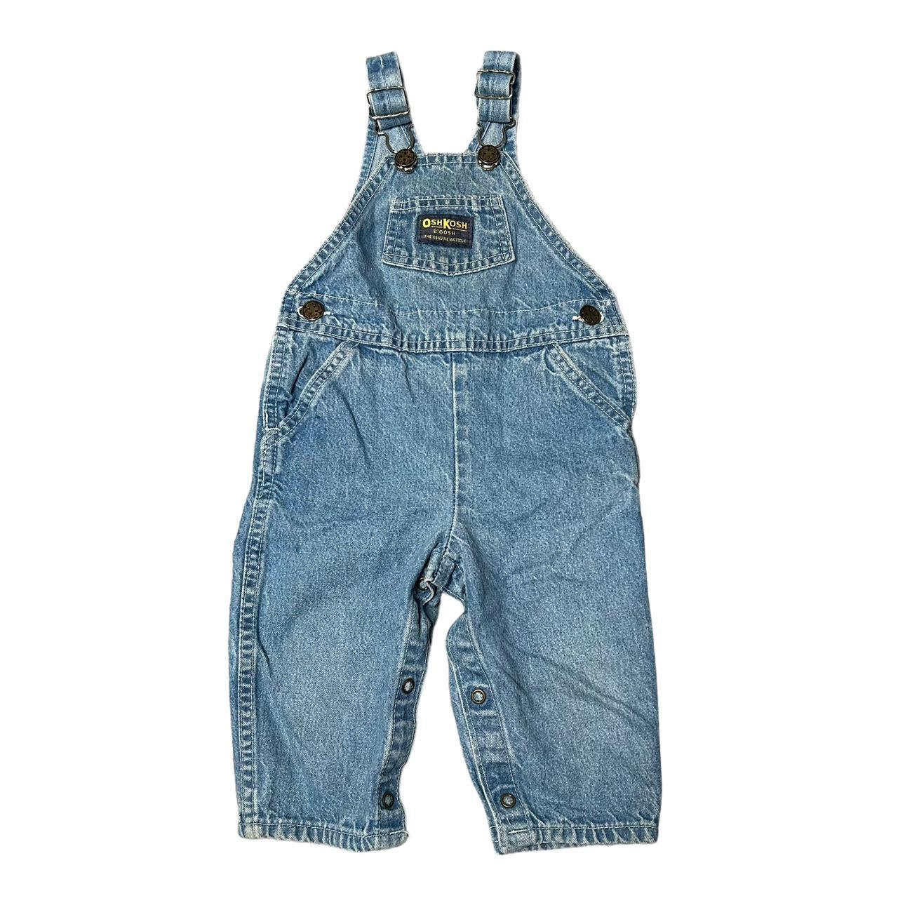 OshKosh B'Gosh Denim Overalls Size: 12... - Depop