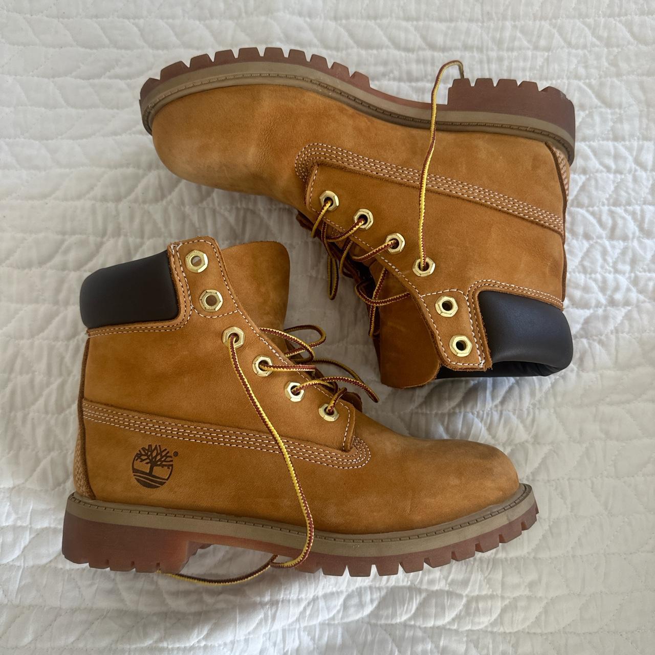 timberlands wheat color way in amazing... - Depop