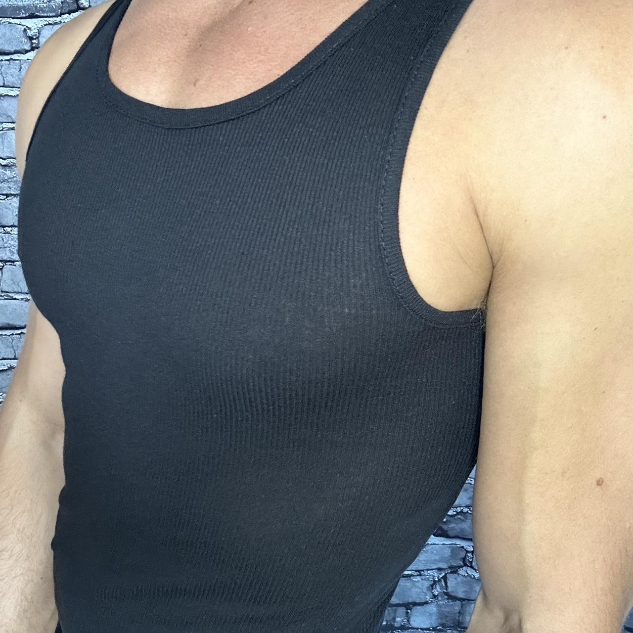 Men’s #ribbed #vest #musclefit 60% cotton 40%... - Depop