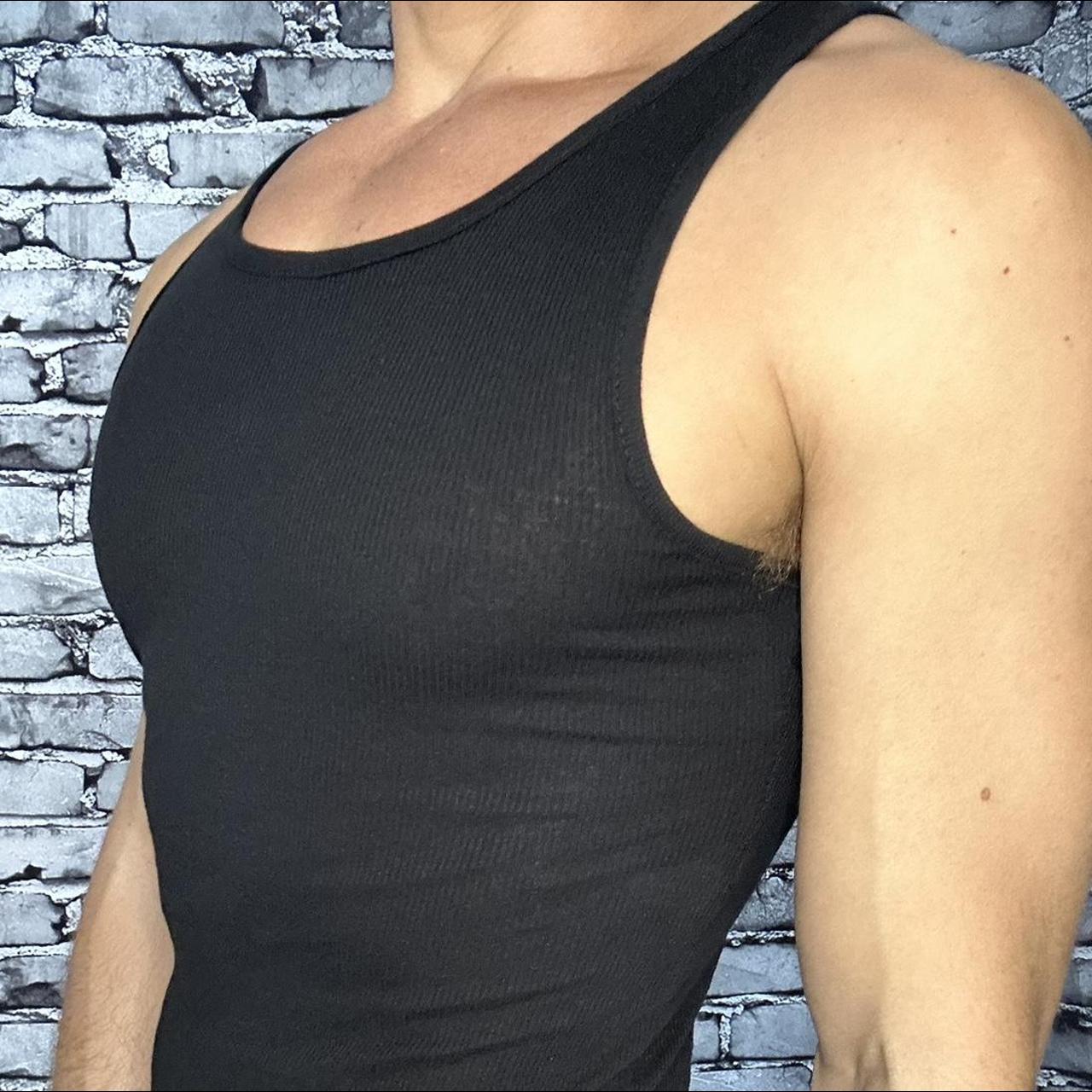 Men’s #ribbed #vest #musclefit 60% cotton 40%... - Depop