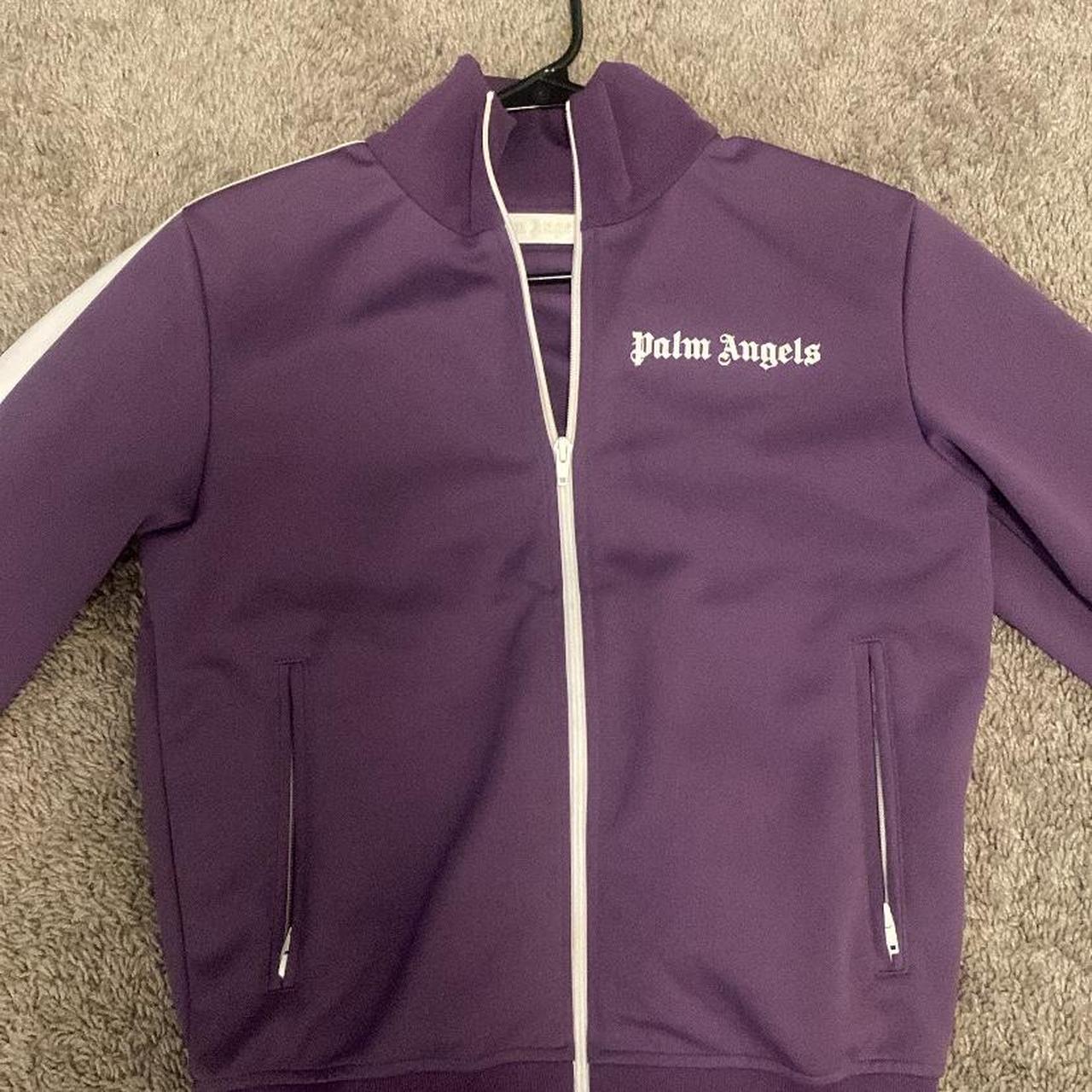 men’s purple palm angels track jacket fun to wear... - Depop