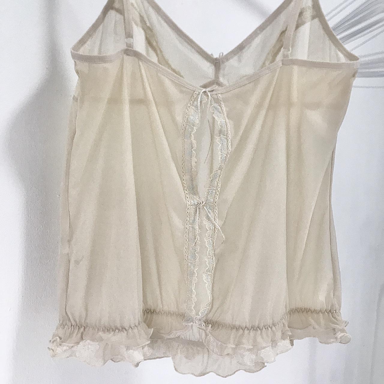 coquette sheer cami cutest back detail 🎀 fawn-esque... - Depop
