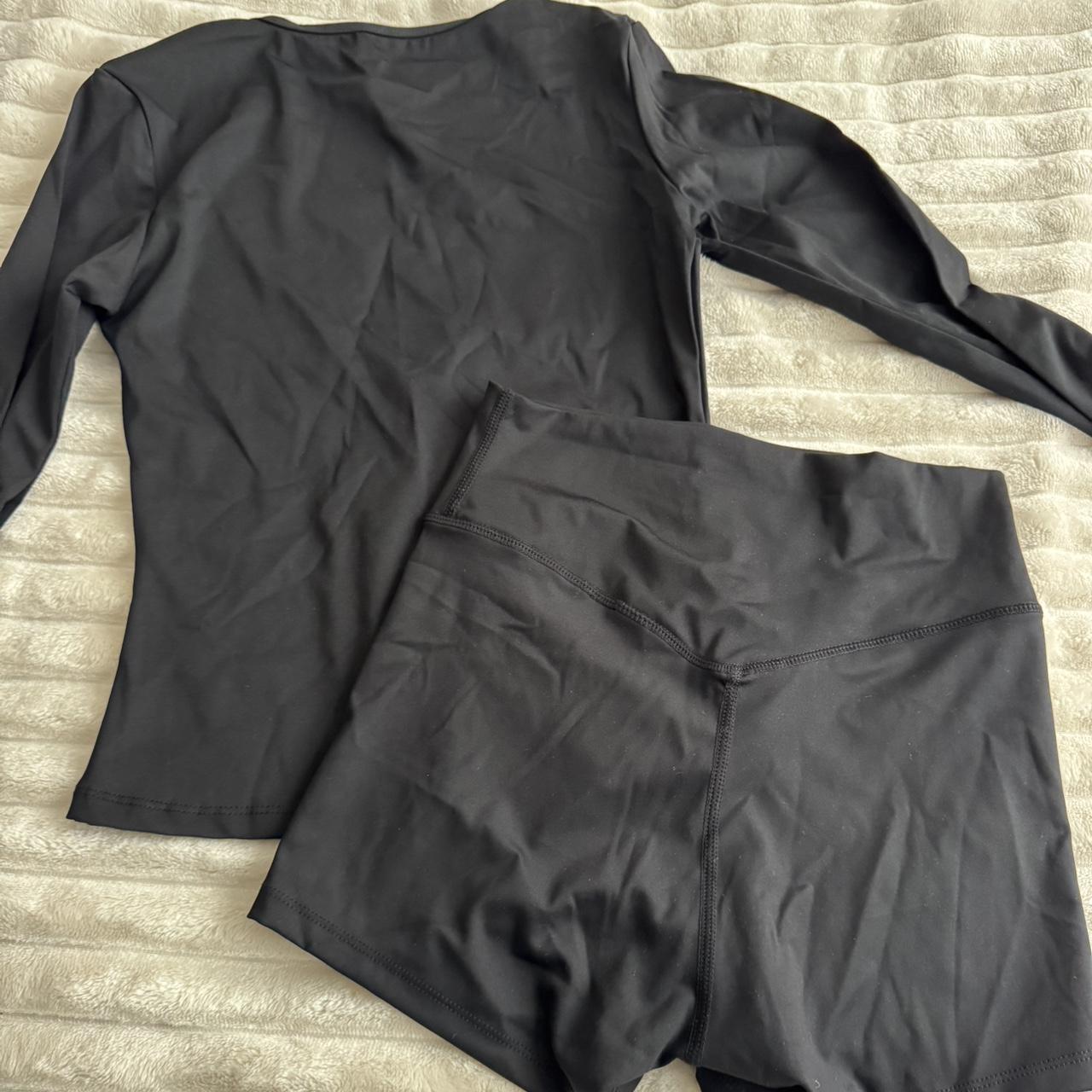 Black workout set from TikTok shop Repop because... | Depop