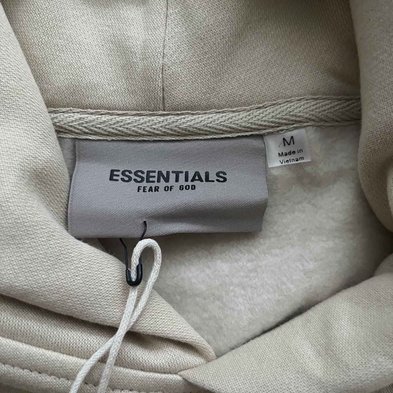 Essentials hoodie light brown Size Medium Brand New - Depop