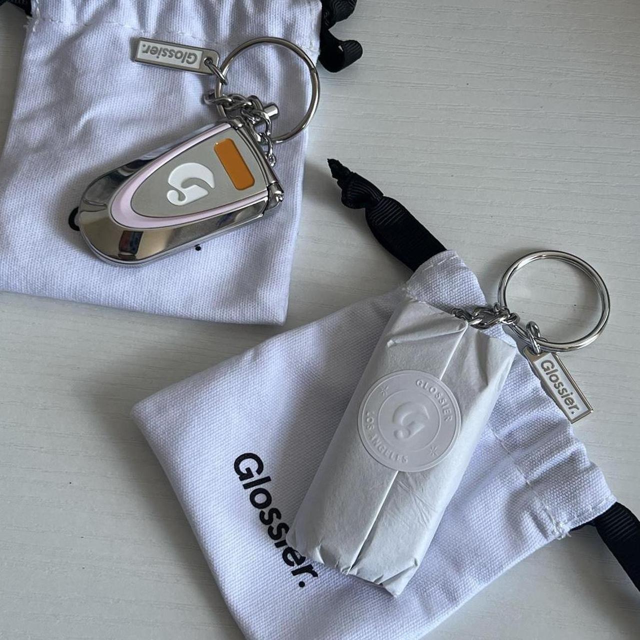 bnwot GLOSSIER LA exclusive phone mirror keychain!... | Depop
