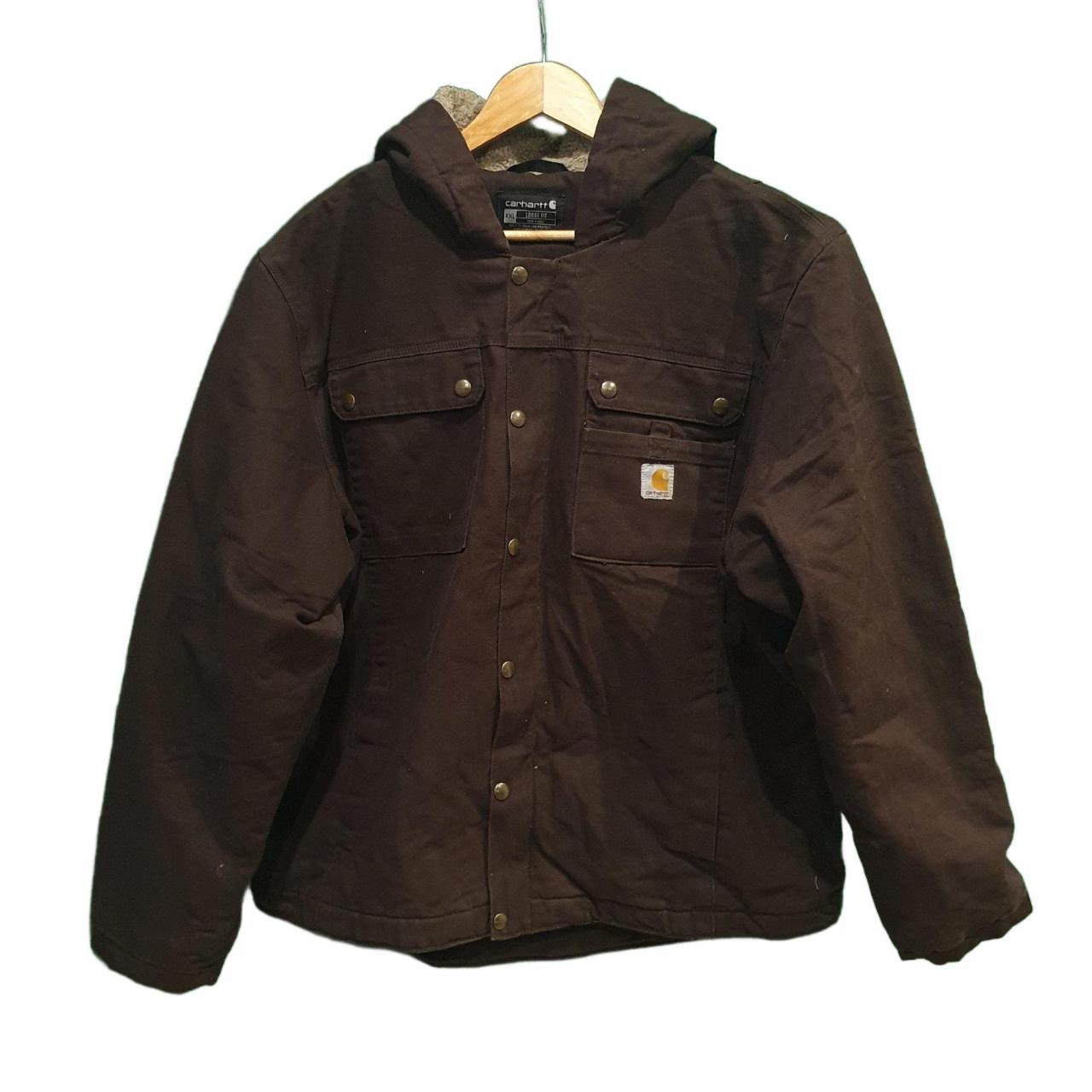 Carhartt Sierra hooded brown Deadstock Jacket in... - Depop
