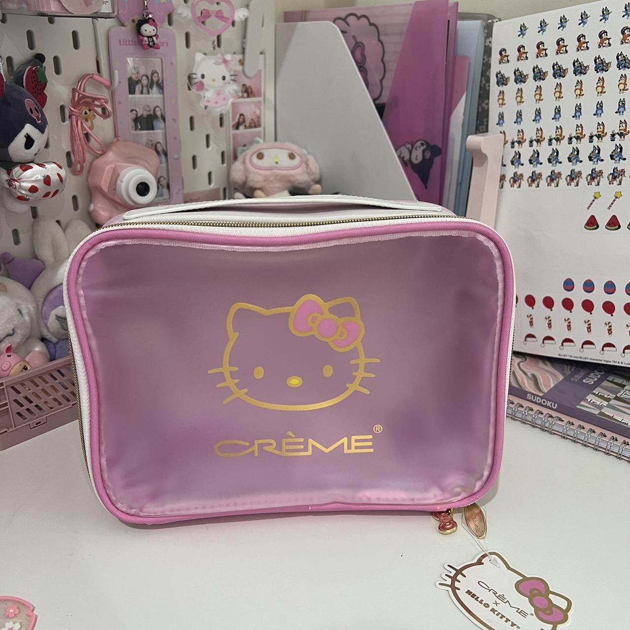 Hello kitty x creme shop makeup travel case... - Depop