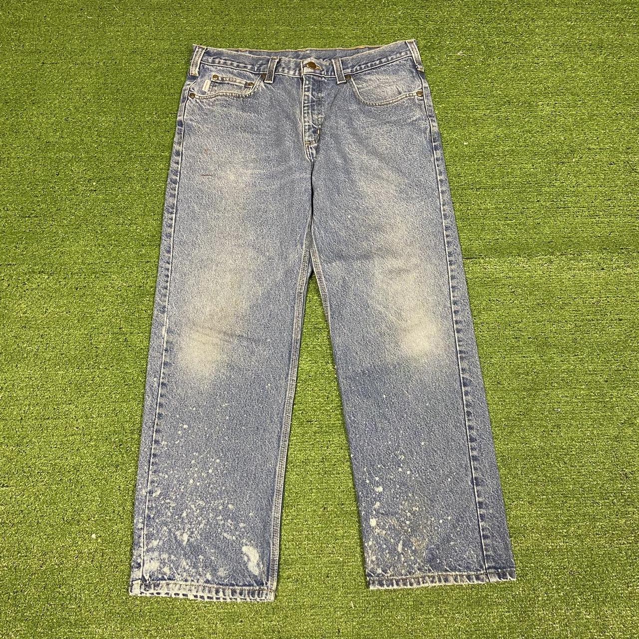 Vintage 90s Carhartt Carpenter Jeans Single knee -... - Depop Vintage 90s Carhartt Carpenter Jeans Single knee -... - Depop