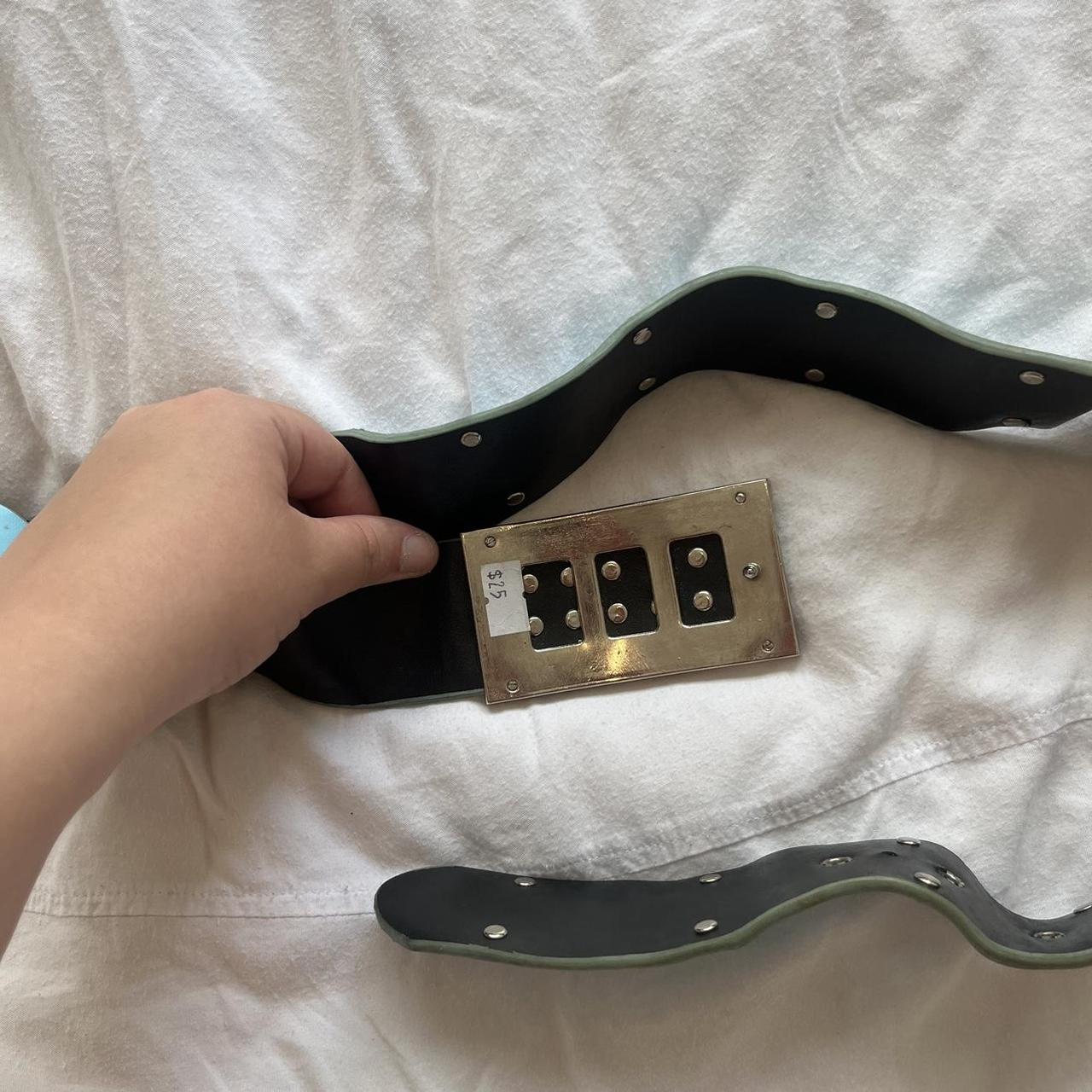 Blue rhinestone belt - Depop