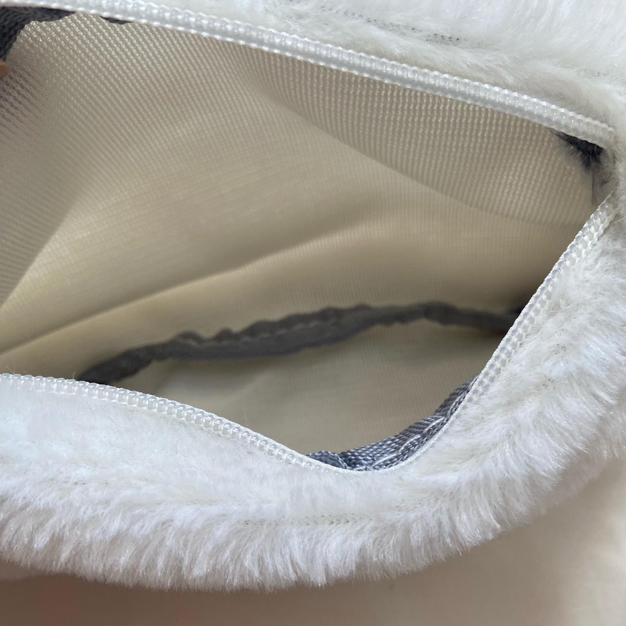 small white fluffy bag. super cute for little items... - Depop